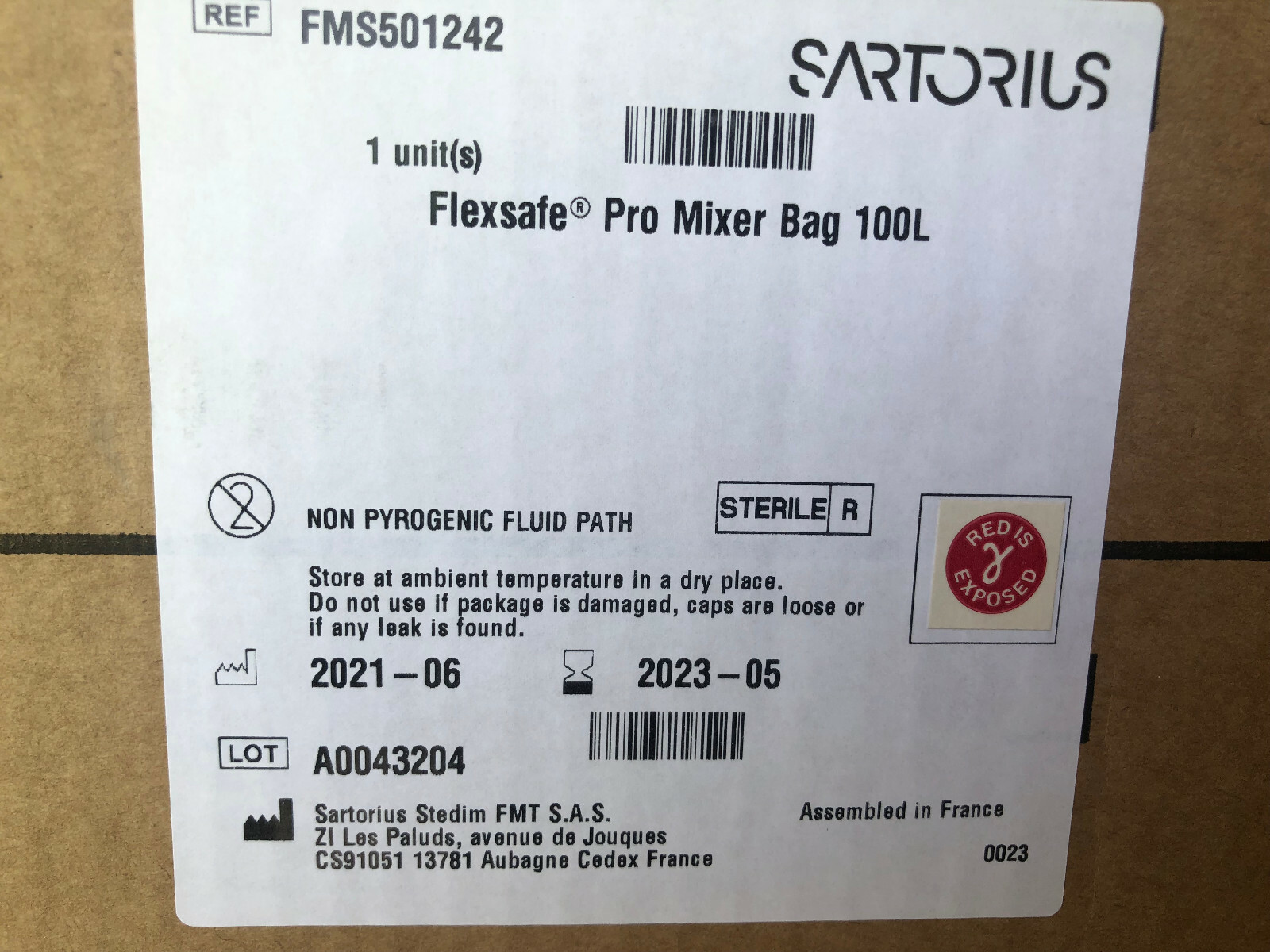 Flexsafe Pro Mixer Bag 100 L Part#FMS501242 Orginal Sealed Box | eBay