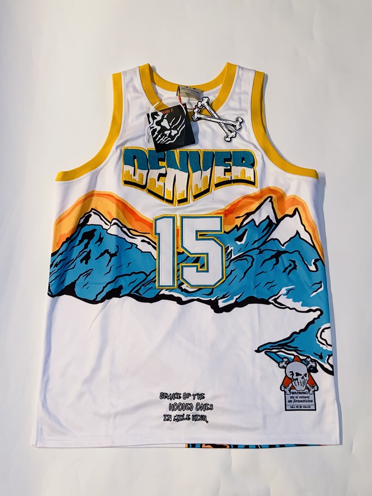 Carmelo Anthony BRAND X Denver Nuggets HOODED ONES Basketball Jersey ...