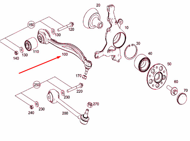 Mercedes-Benz GLK X204 Front Left Strut Rod A2043308311 OEM for sale ...
