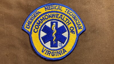 EMT Virginia VA Fire Department Patch Firefighter Vintage | eBay