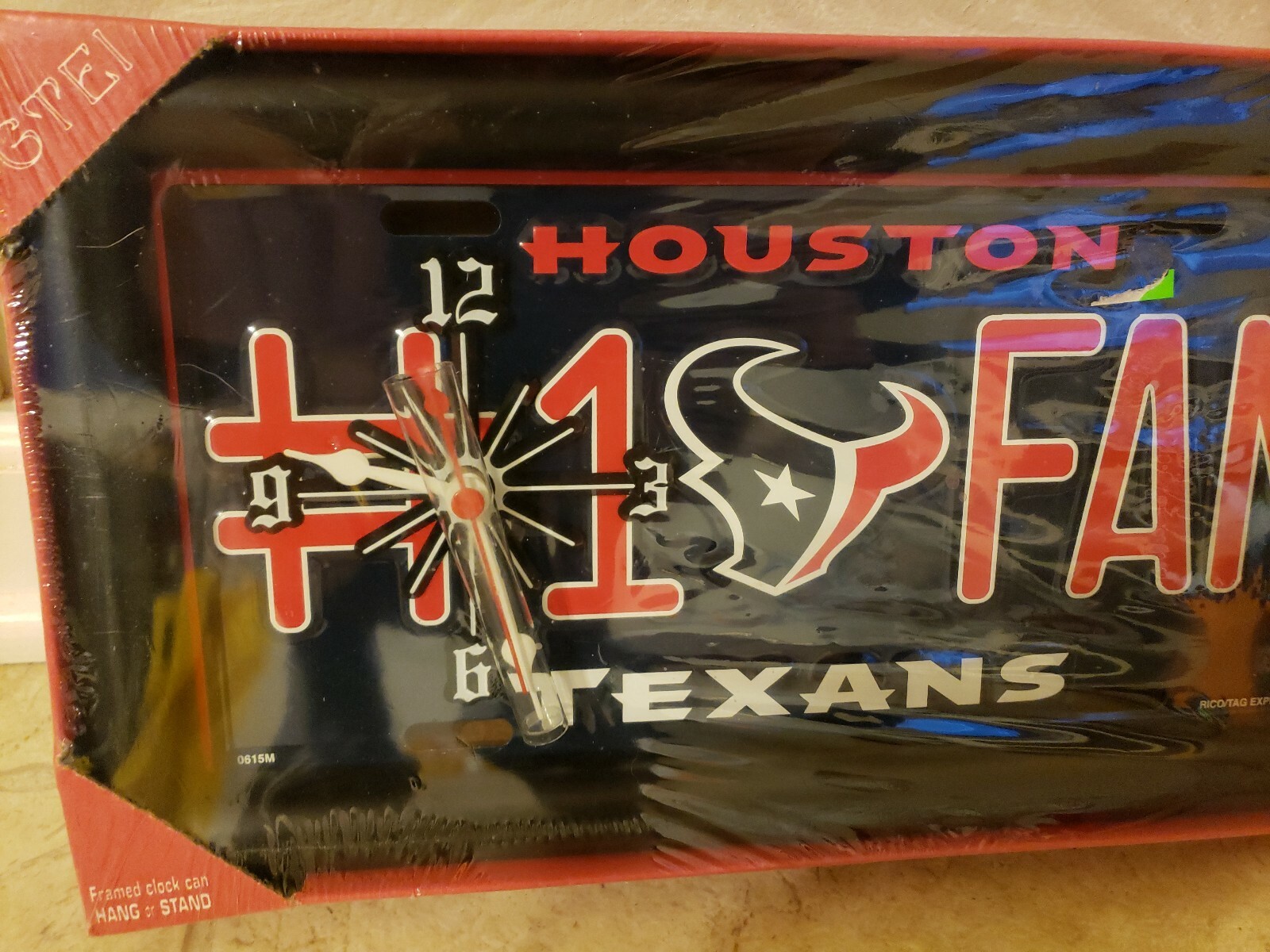 Houston Texans Quartz License Plate #1 Fan Clock New In Box | eBay