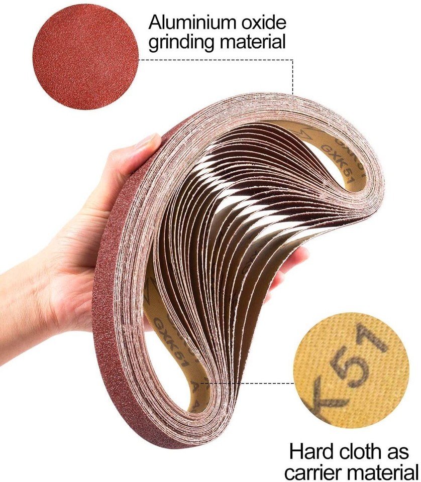 30PCS Sanding Belt 1 x 30 inch 60 80 120 150 240 400 Grit Sander Belts ...