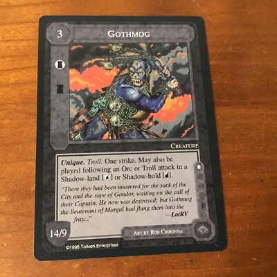 Gothmog - The Dragons - Middle Earth CCG - MECCG | eBay
