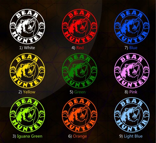 Bear Hunter Die Cut Car Decal Sticker 5.25" (D) Bears vinyl hunting ...