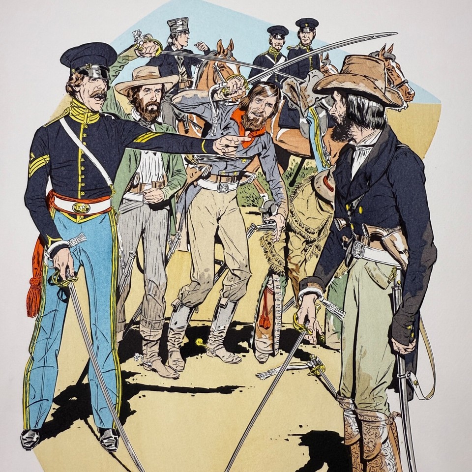 Plate 343 Military Uniforms in America Colonel Hays Regiment of Texas ...