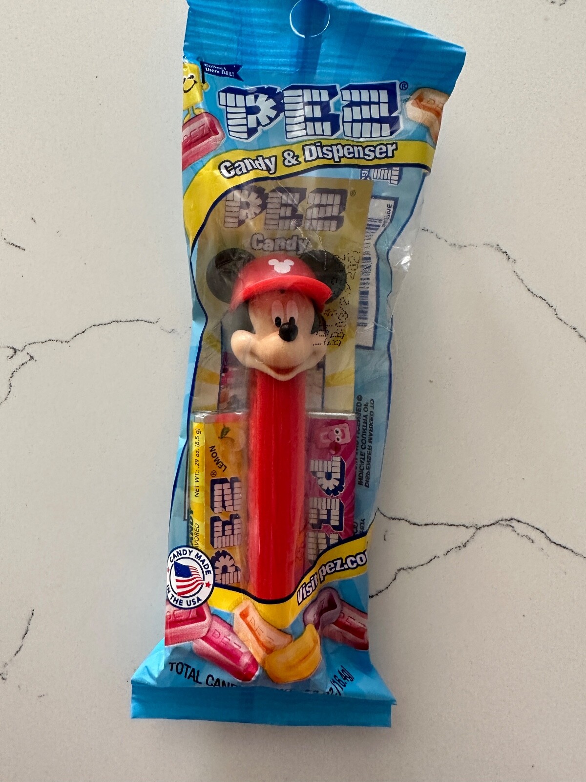 Disney Red Mickey Mouse w/ Baseball Cap Pez Candy Dispenser With Feet ...