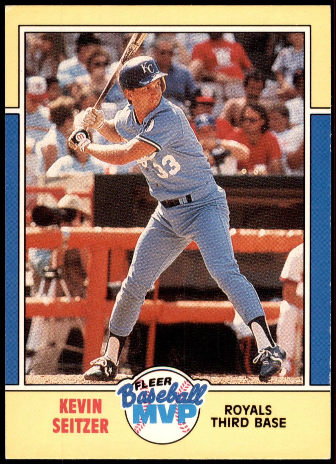 1988 Fleer Baseball MVP - #33 Kevin Seitzer for sale online | eBay