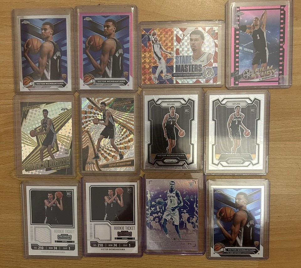 Topps Panini Victor Wembanyama Lot 2x Relic Card 2x Pink Insert 27x ...