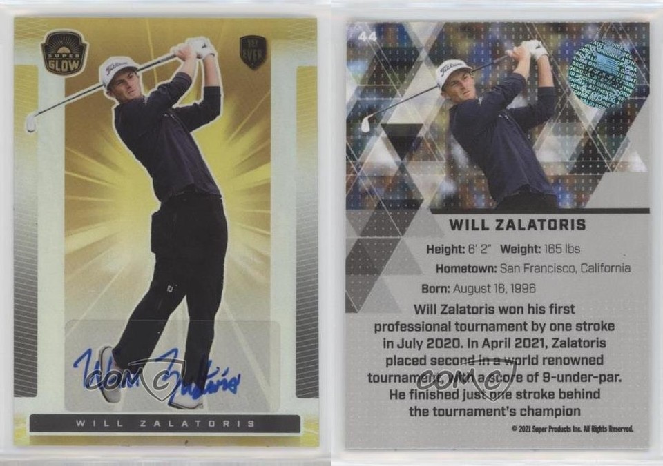 2021 Super Glow Sports Inaugural Edition Gold Will Zalatoris #44 Auto ...