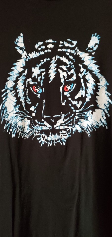 GRATEFUL DEAD OFFICIAL GDP 1996 TIGER W/ STEAL YOUR FACE LIGHTING BOLT ...