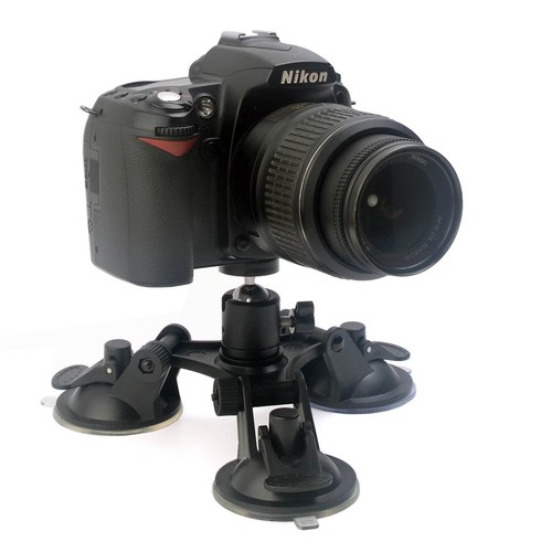 Tri-cup Suction Mount w/3 sucker Car Window Mount for DSLR Camera DV ...