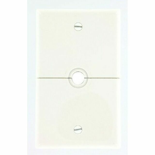 Leviton N751-w 1-gang .625 Inch Hole Device Telephone/cable Wallplate ...