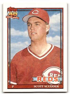 1991 Topps #713 Scott Scudder Cincinnati Reds Baseball Cards EX/NM ID ...