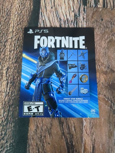 Fortnite Cobalt Star Bundle Code PS5 New Unscratched | eBay