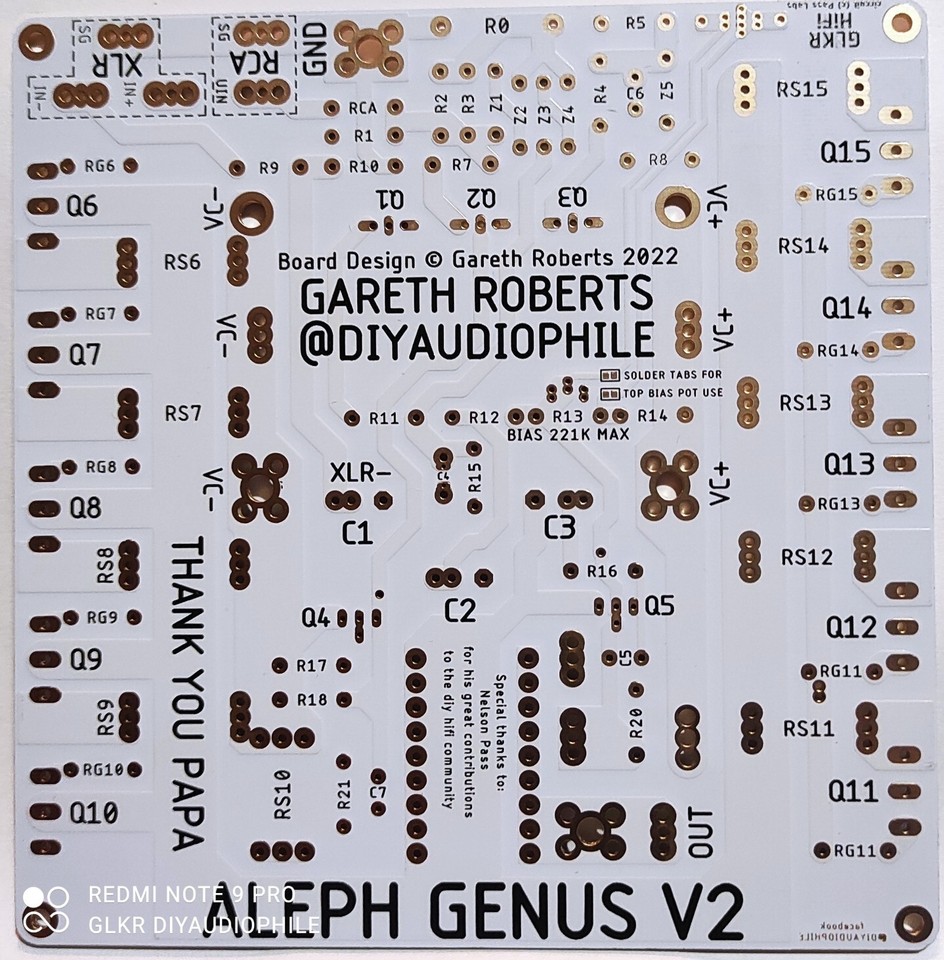 ALEPH GENUS V2 amplifier Board Set, Bare PCBs. Custom single ended Pure ...