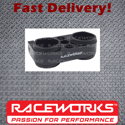 Raceworks Black 43.5mm Twin Pump Bracket Suits Pierburg/Ti Automotive ...