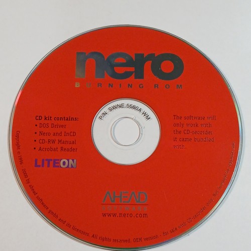 Nero Burning Rom (2000) DISC ONLY Bundled Version LiteOn | eBay