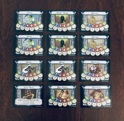 D&D, Dungeon! Official (All Level 4 Monster Cards) Extra/Replacement ...