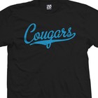 Cougars Script Tail Shirt | High School Sports Football Team | All Size ...