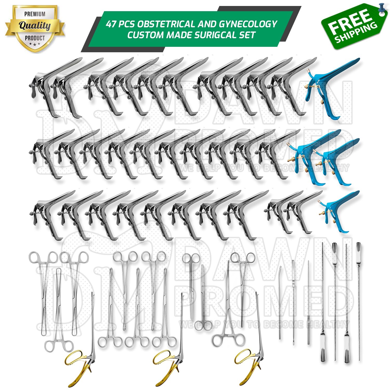 47 Pcs Obstetrical and Gynecology Custom Made Surgical Instruments ...