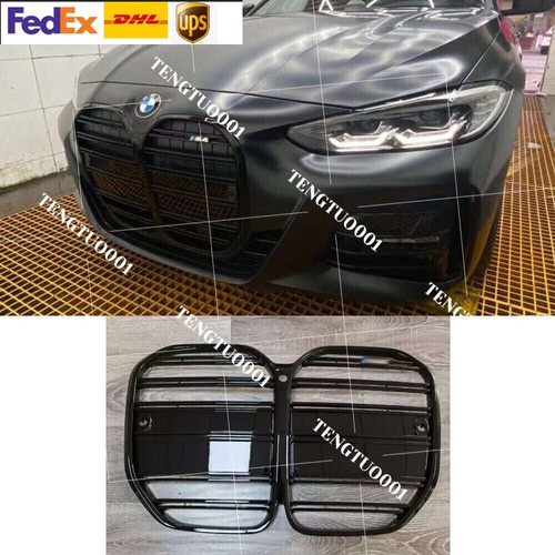For BMW 4 Series G22 G23 21-2022 ABS Glossy Black Front Grille Grill ...
