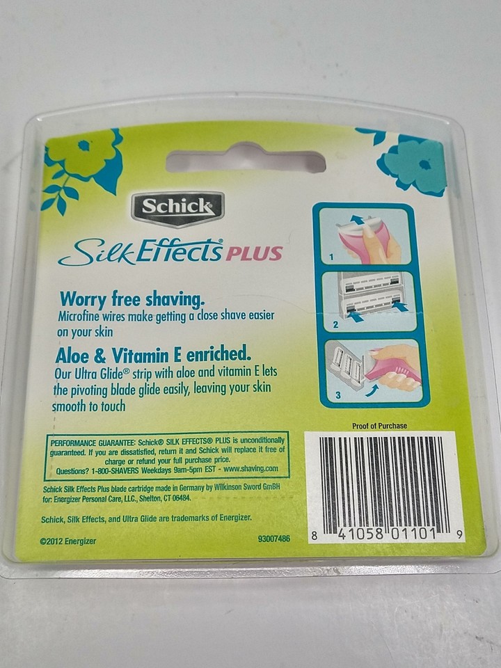 Schick Silk Effects Plus Razor Cartridge Refills 1 Pack Of 5 Cartridges ...