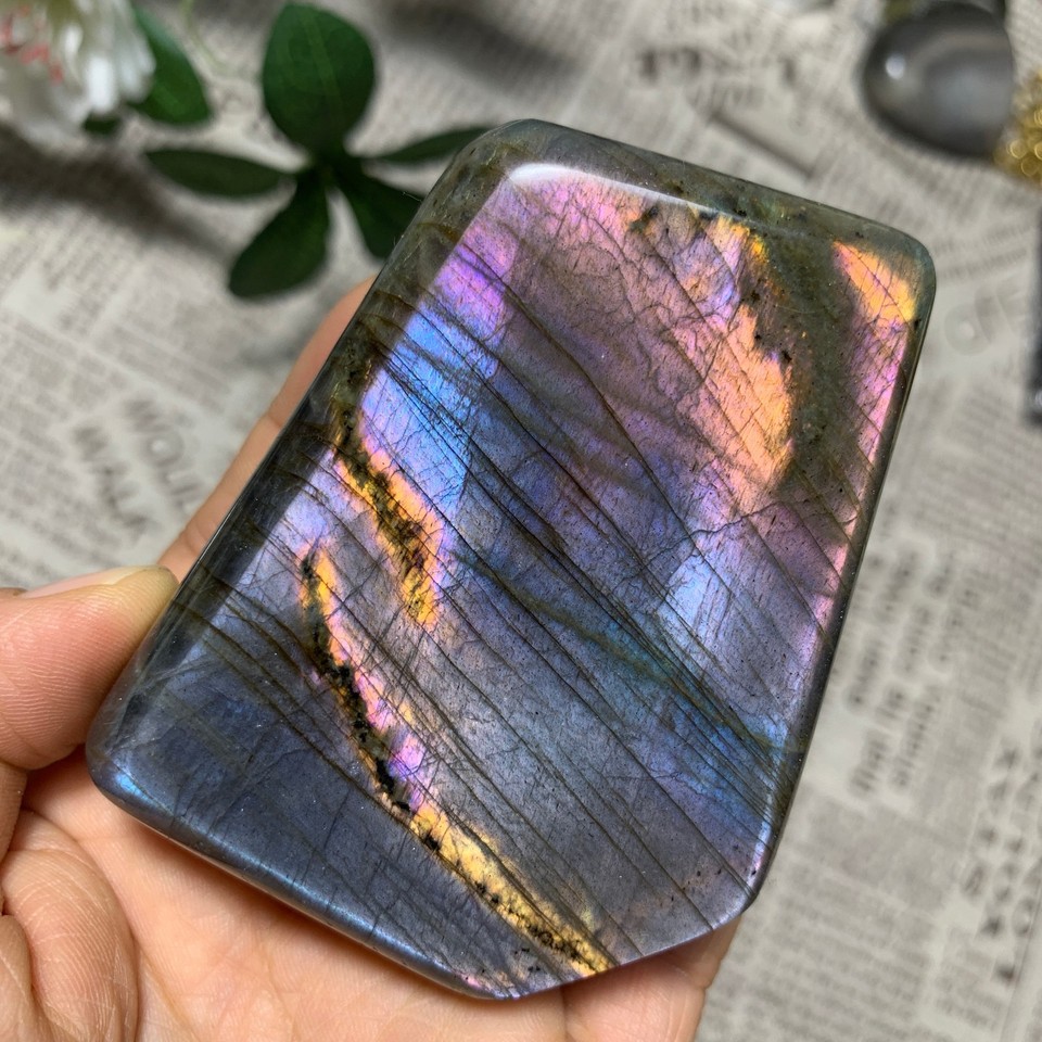 288g Natural Purple Light Labrador Quartz Crystal Stone Specimens heal ...