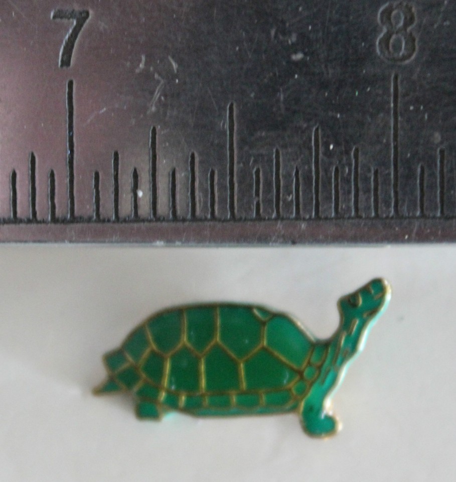 Turtle Lapel Pin Animal Tie Tack Wildlife Brooch Sea Lake Green ...