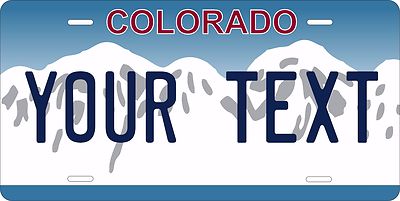 Colorado blue Personalized Custom License Plate Car Motorcycle Bike | eBay