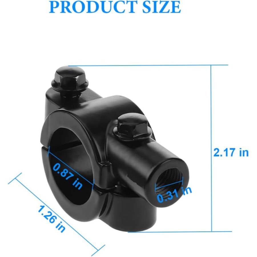 2PCS Motorcycle Mirrors Mounts, 7/8" 8mm Motorbike Handlebar Holder ...