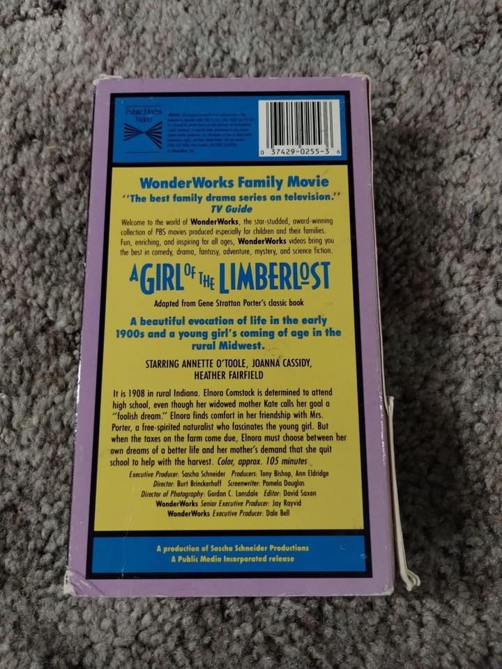 A Girl Of The Limberlost VHS Annette OToole Joanna Cassidy 37429025536 ...