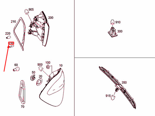 NEW MERCEDES-BENZ GL X166 REAR FOG LIGHT BULB N400809000003 OEM NO DUTY ...