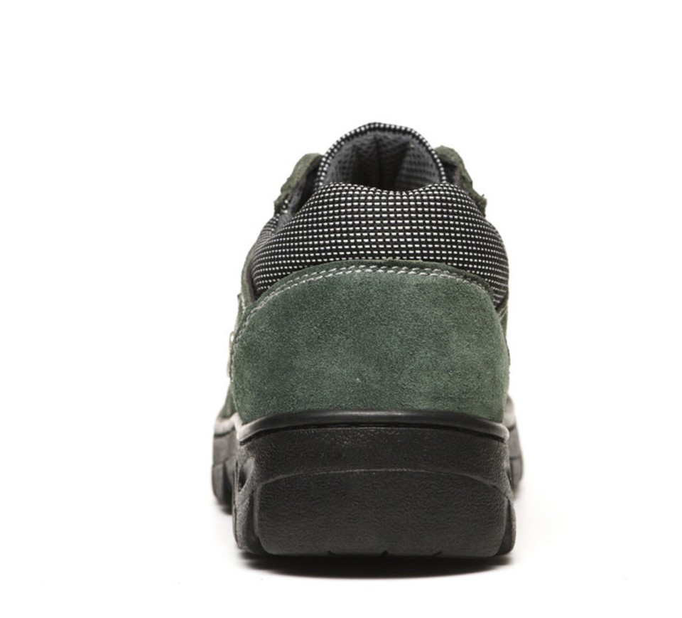 Mens Green Work Boots Breathable Safety Shoes Steel Toe Cap Slip ...