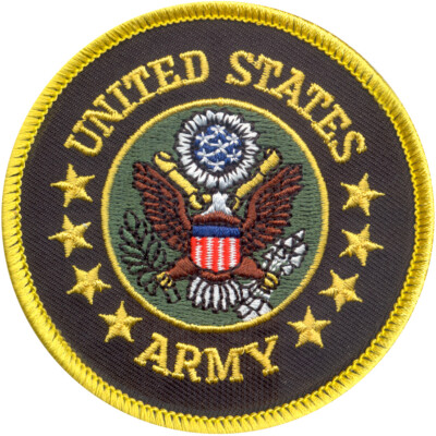 US Army Patch United States Eagle Embroidered Logo Round Iron Sew Patch ...