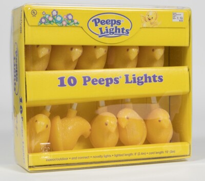 Just Born Peeps Novelty String Lights Indoor/Outdoor 10 Yellow Peeps ...