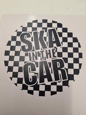 SKA IN THE CAR vinyl decal car bumper window sticker | eBay UK