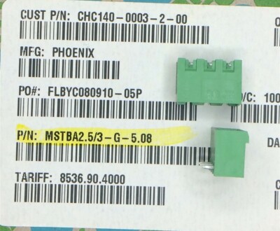 1757255 Phoenix TERM BLOCK HDR 3POS 90DEG 5.08MM 10 PIECES | eBay