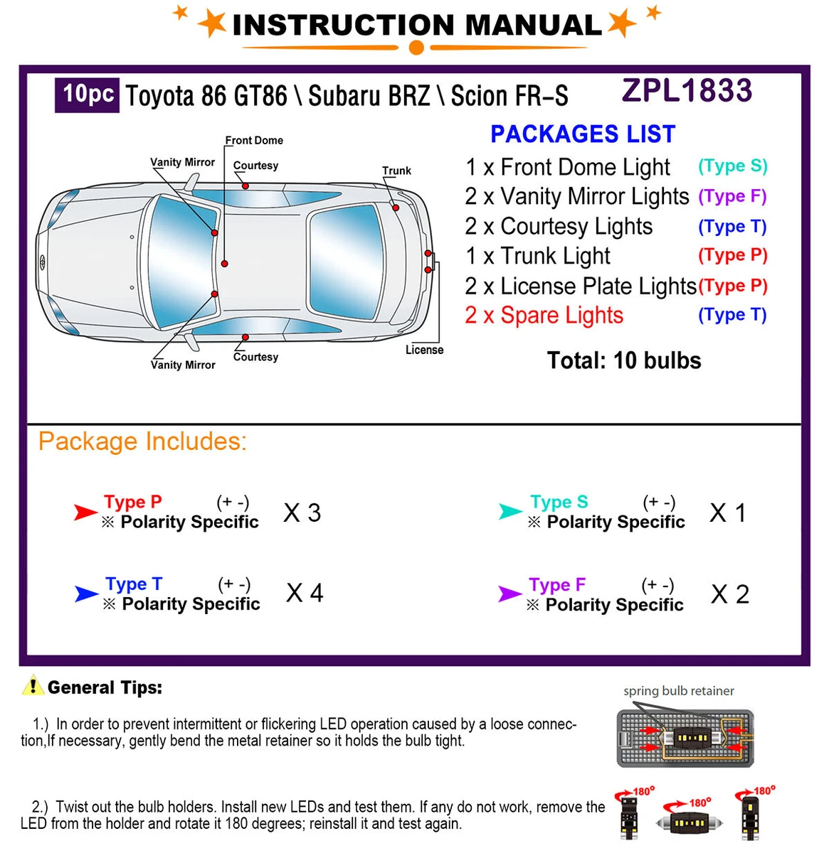 Toyota 86 Interior Light | Cabinets Matttroy
