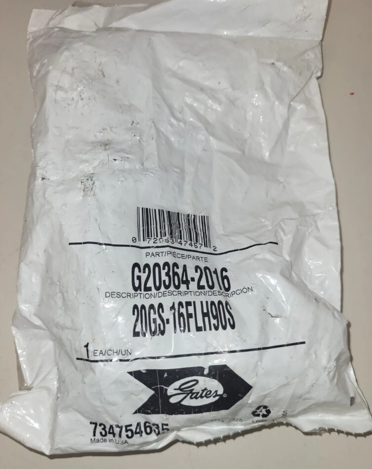Gates 20GS-16FLH90S G20364-2016 Hydraulic Hose Fitting New | eBay