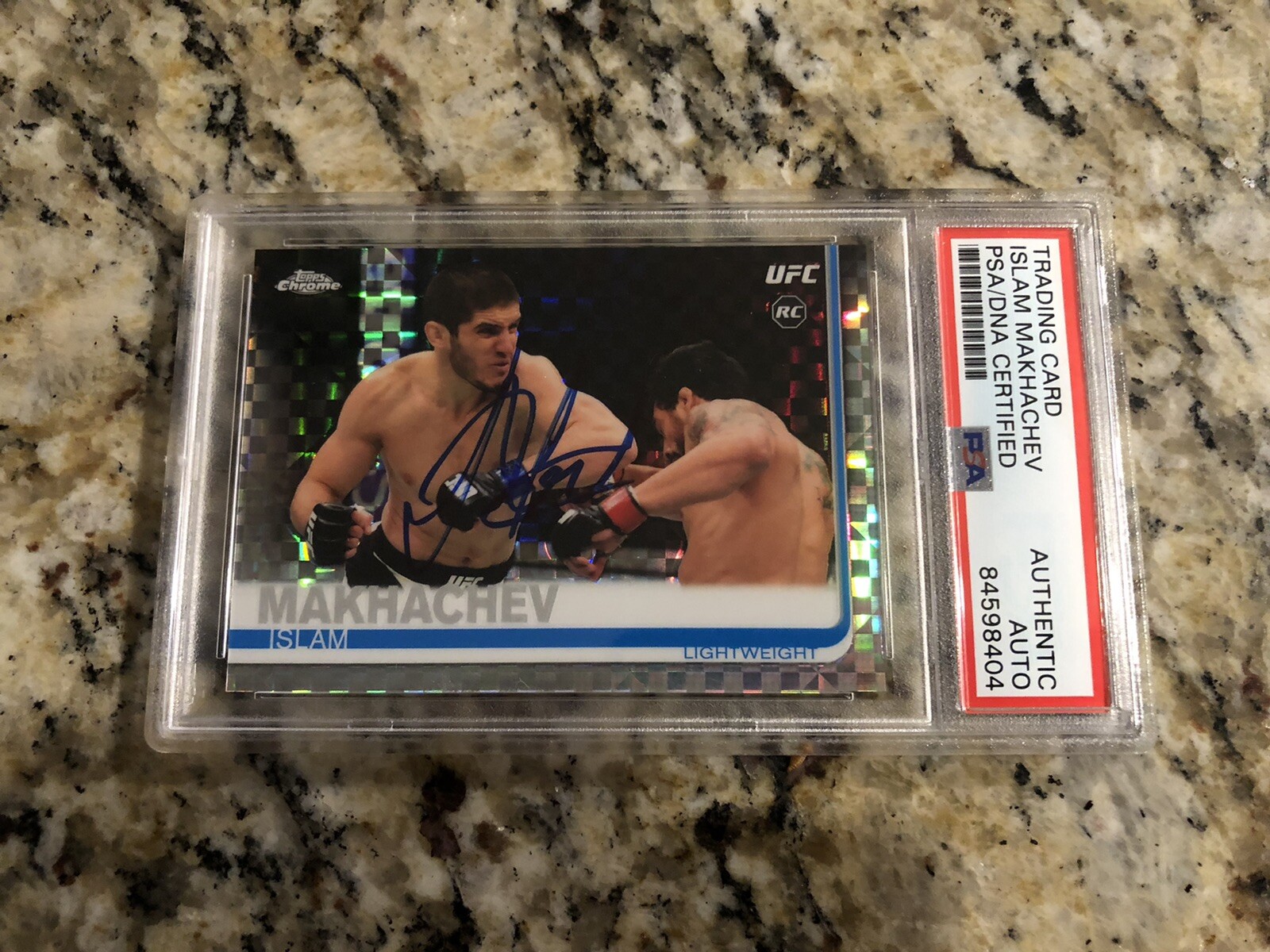 Islam Makhachev Signed Topps Chrome X-fractor Rookie Card PSA/DNA | eBay