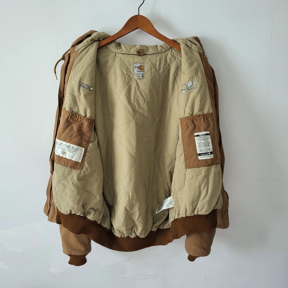 Carhartt FR Jacket Mens Large Quilt Flame Resistant CAT 3 NFPA 2112 ...