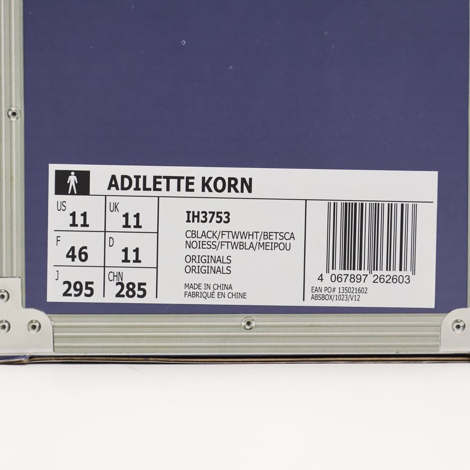 IH3753 Korn adidas Adilette Black Footwear White Better Scarlet (Men's ...