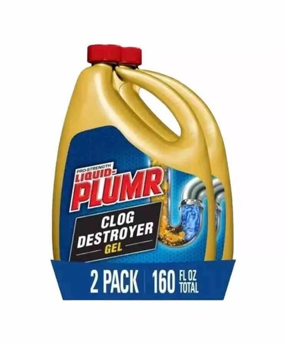 Liquid Plumr Pro Clog Destroyer Gel Drain Cleaner plus Pipeguard (2 ...