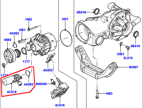 Rear Haldex Coupling Diff Pump Landrover Rangerover Gen 4 LR008958 ...