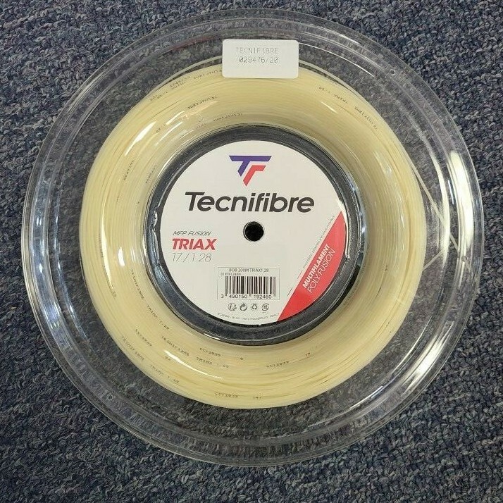 Tecnifibre Triax 17 Gauge 1.28mm 660' 200m Tennis String Reel Natural ...