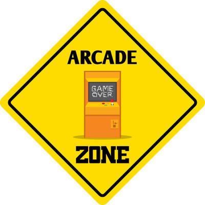 *Aluminum* Arcade Zone Funny Metal Novelty Sign 12"x12" | eBay
