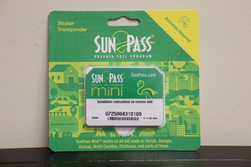 NEW SunPass Mini Sticker Transponder Pre-Paid Toll Program Florida ...