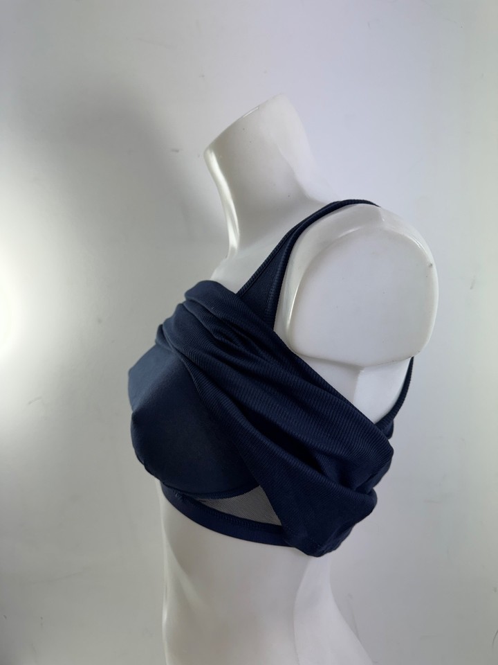 Ex M&S Cotton Rich 2 Pack Body Vest With Secret Support In Navy Size 6 ...