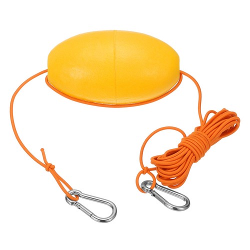 30FT Float Rope Tow Line, 1 Set Heavy Duty Buoy Ball Float Leash Orange ...