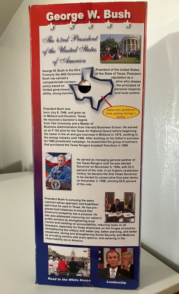 2003 President George W. Bush Talking Figure 12" Tall in Original BOX ...